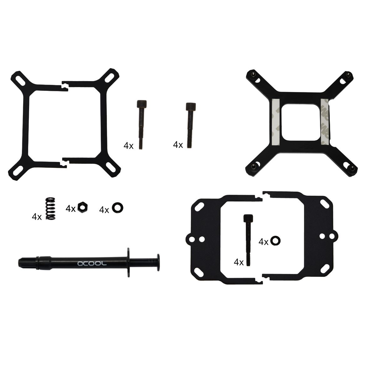 Alphacool Eisblock XPX 1U - Black Acetal Version - køb hos CoolerKit.dk