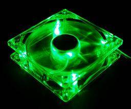 Zalman 80mm LED fan - Green - køb hos CoolerKit.dk